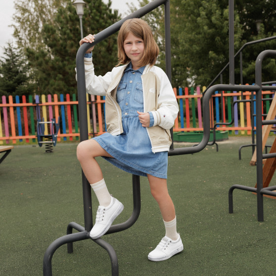 Pantofi copii 2028 alb sidef combinat pret 179 lei - Marelbo