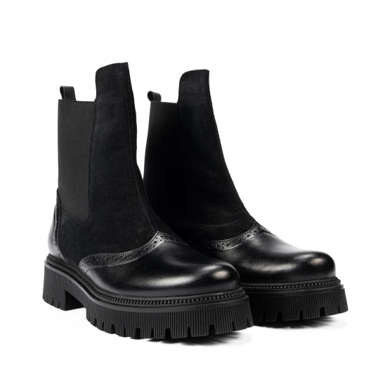Ghete dama 3390 negru combinat pret 199 lei - Marelbo