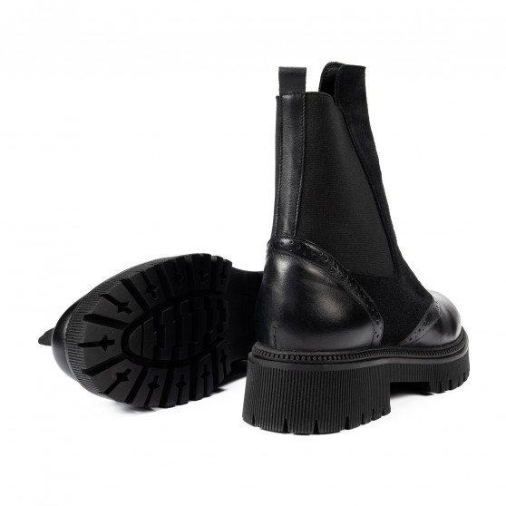 Ghete dama 3390 negru combinat pret 199 lei - Marelbo